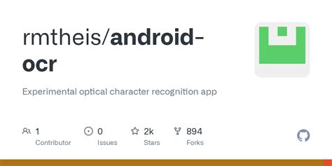 Github Rmtheisandroid Ocr Experimental Optical Character