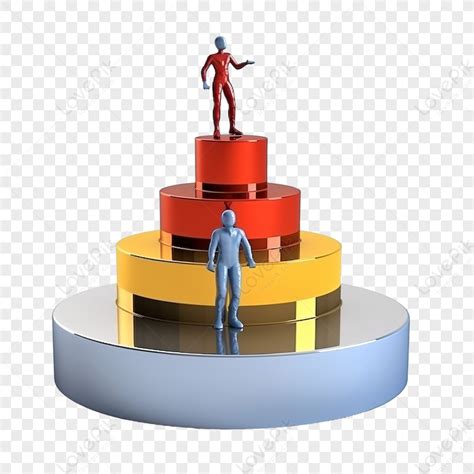 격리된 사용자 팀과 함께 3d 렌더링 챔피언 연단트로피은메달 Png 일러스트 무료 다운로드 Lovepik