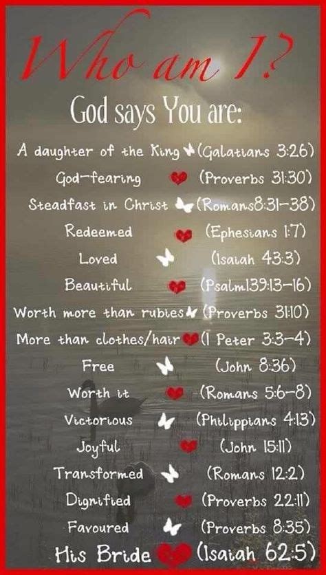 34 Who God Says I Am Ideas Bible Verses Faith God