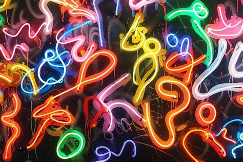 Premium Photo Luminous Neon Light Texture