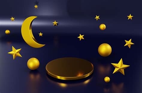 광고 야간 제품을위한 3d 연단 달과 별 3d 렌더 일러스트레이션 0명에 대한 스톡 사진 및 기타 이미지 0명 Mental Wellbeing 개념 Istock