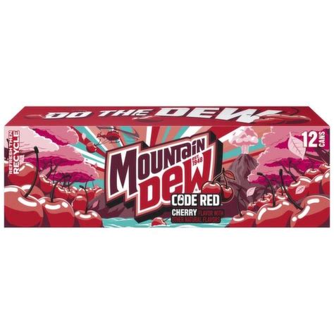 Mountain Dew Code Red Soda Cherry 12 Fl Oz 12 Count The Fresh Grocer