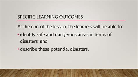 Identifying Classroom Hazards Disaster Readiness Pptx