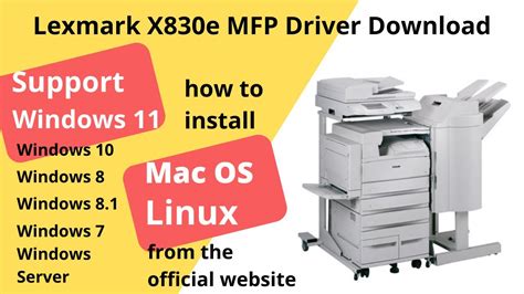 Lexmark X830e Mfp Driver Download And Setup Windows 11 Windows 10 Youtube