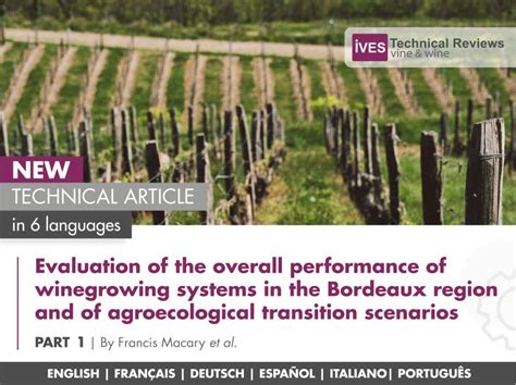 Part 1 Evaluation Of The Overall Performance Of Winegrowing Systems In