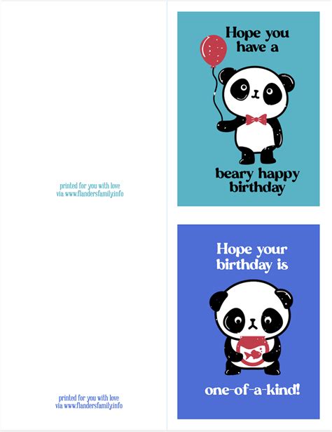 Printable Birthday Cards Foldable