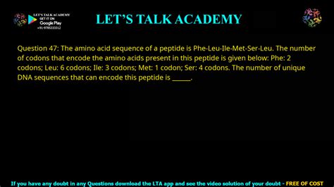 Number Of Unique Dna Sequences Encoding Csir Net Life Science
