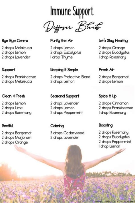 Immune Support Diffuser Blends Simple Living Creative Learning