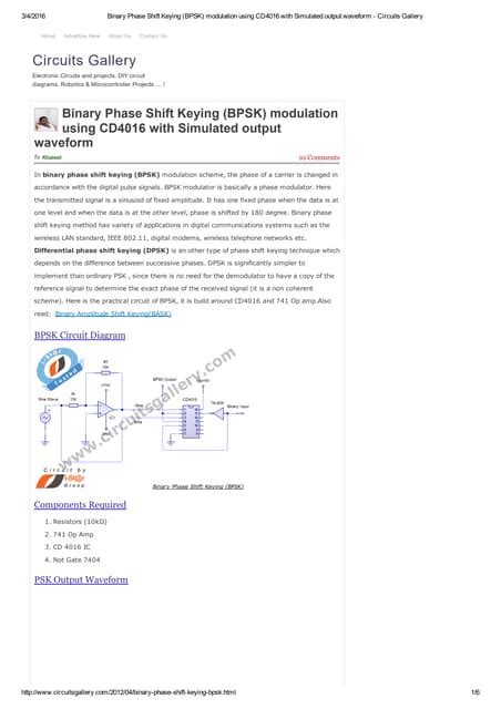 Binary Phase Shift Keying Bpsk Pdf