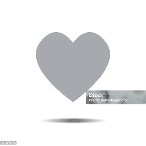 회색 심장 아이콘 벡터입니다 사랑의 상징 발렌타인 데이 기호 그림자와 흰색 배경에 고립 된 엠블럼 그래픽 및 웹 디자인 로고플랫 스타일 Eps10 픽토그램 감정에 대한 스톡