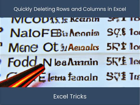 Delete Excel Rows And Columns Fast