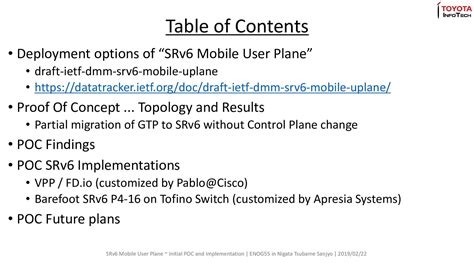 Enog55 Srv6 Mobile User Plane Initial Poc And Implementation