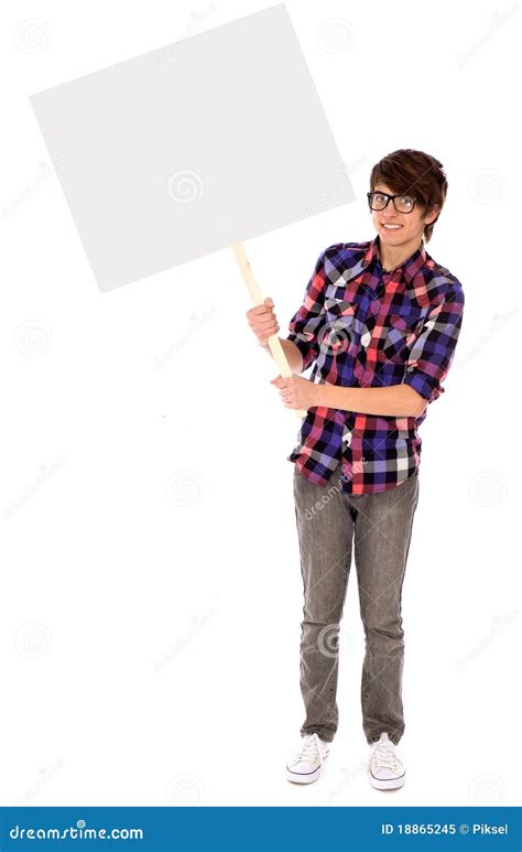171 Nerd Holding Blank Poster Photos Free Royalty Free Stock Photos From Dreamstime