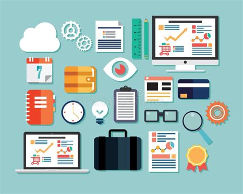 Concept Vector Illustration In Flat Design Style Of Web Analytics