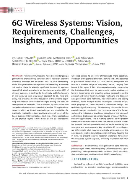 6g Wireless Systems Pdf