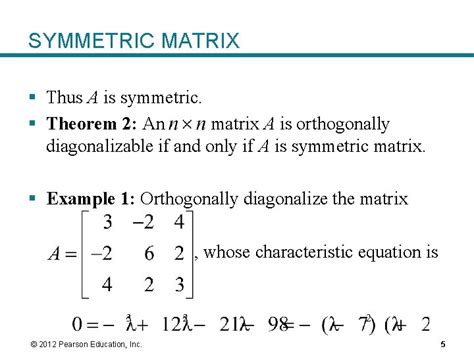 7 Symmetric Matrices And Quadratic Forms 7 1
