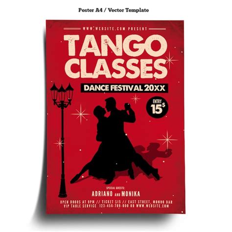 Tango Classes Poster Vectors And Illustrations For Free Download