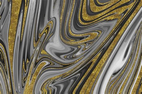검은색과 금색 대리석 질감 프리미엄 사진