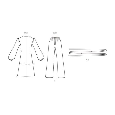 Butterick B6958 1970s Misses Dress Tunic And Pants Pattern