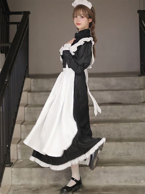 Womens Cafe Maid Dress Cross Dressing Cutekawaii® Official Online