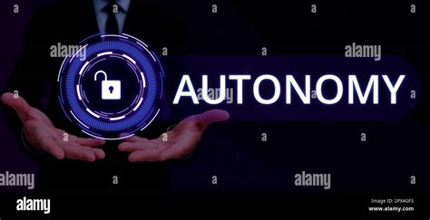 Text Caption Presenting Autonomy Word Written On Vehicle That Can Guide Itself Without Human