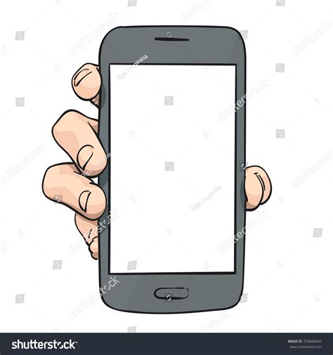 Hand Holding Iphone Drawing