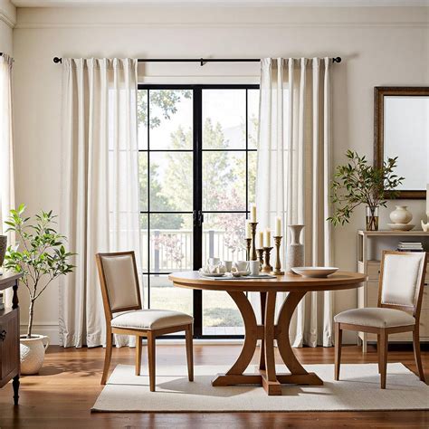 Fugee Linen Smei Sheer Curtains 90 Inch Length 2 Panels Set Light