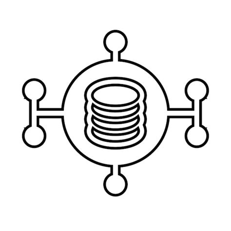 Premium Vector Complexity Massive Big Data Outline Icon Line Art Vector