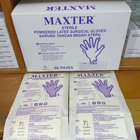 Handscoon Steril Maxter Per Pasang Lazada Indonesia