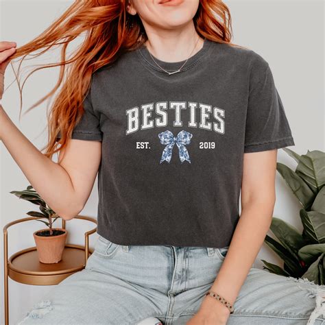 Personalized Besties Comfort Colors® Shirt Bff Custom Name Best Friend
