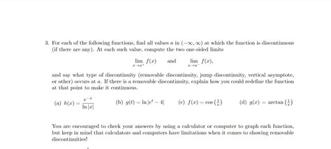 solved 3 for each of the following functions find all