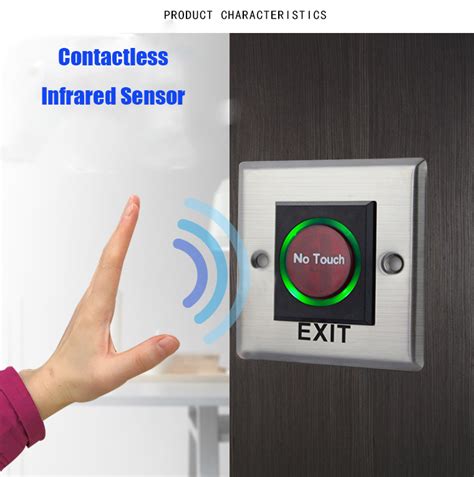 Infrared Access Control Switch LED Access Control Exit Button With NO NC COM China Factory