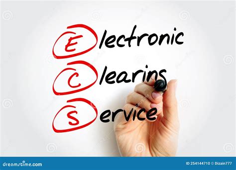 ECS Electronic Clearing Service Method Of Effecting Bulk Payment Transactions Acronym Text