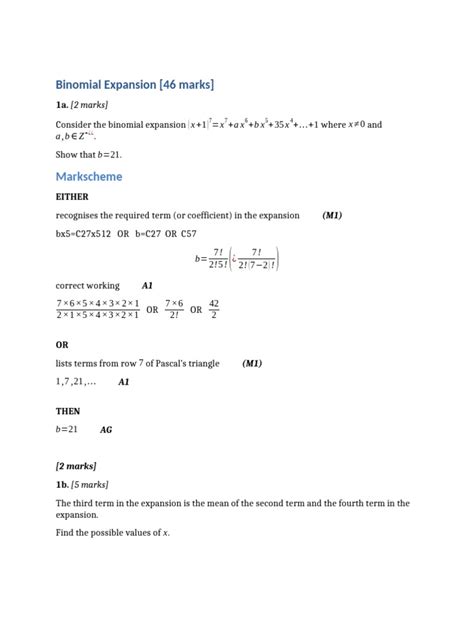 Binomial Expansion Ms Pdf Quadratic Equation Mathematical Objects