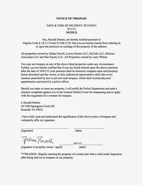 Cease And Desist Trespassing Letter Template ~ Resume Letter