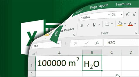 cara membuat superscript dan subscript di excel 2016