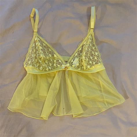 Bras And Things Yellow Cami Top Super Cute Perfect Depop