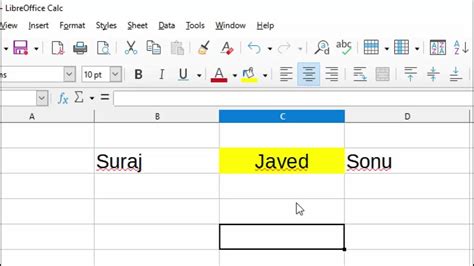 alignment section in libre calc computerexcelsolution youtube