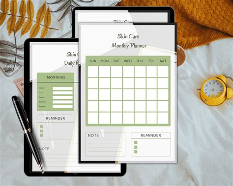 Skincare Planner Printable Skincare Routine Skincare Tracker Beauty