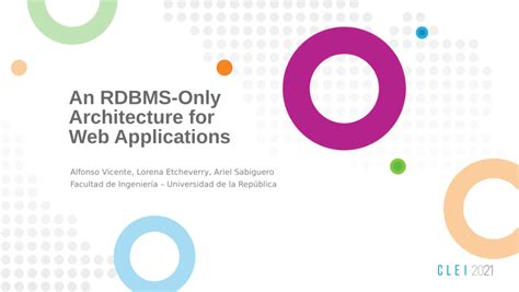 Pdf An Rdbms Only Architecture For Web Applications