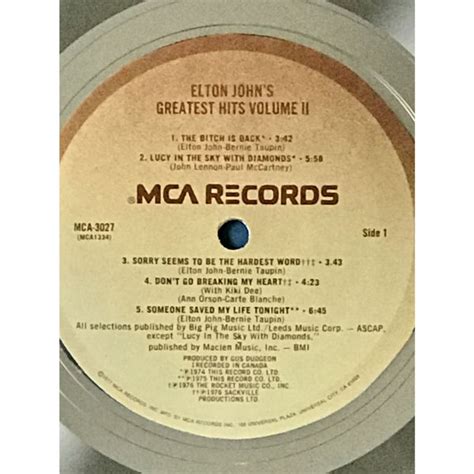 Elton John Greatest Hits Volume 2