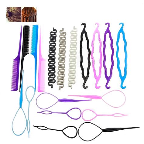 19 Pcs Hair Braiding Tool Diy Styling Tool Kit Updo