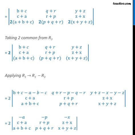 Ex Prove Using Property Of Determinants B C Q R
