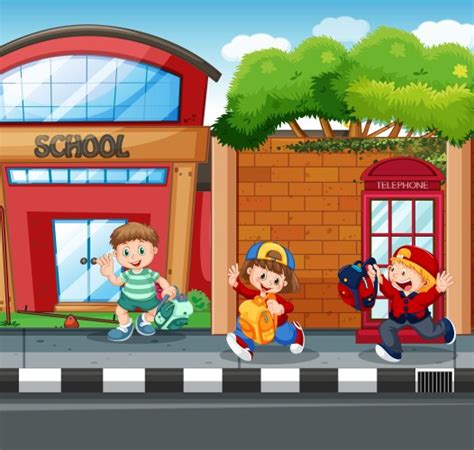 School Background Clipart Vector Images Over 16 000