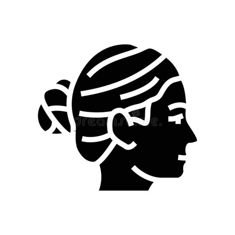 Bun Hairstyle Female Isometric Icon Vector Illustration Stock Vector
