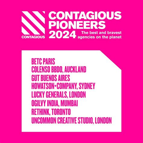 Contagious On Linkedin Your Pioneers For 2024 ⭐️ This Week Weve Honoured The Contagious…