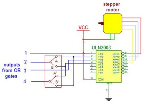 Bipolar Stepper Motor Driver Circuit Using Uln2003 Circuit Diagram