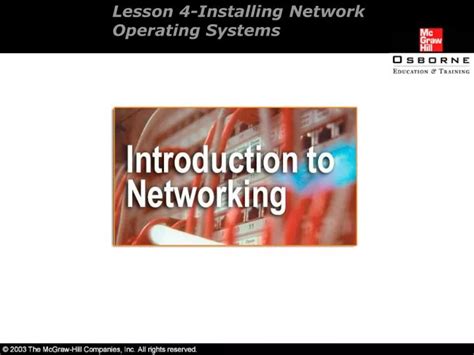 PPT Lesson Installing Network Operating Systems PowerPoint Presentation ID