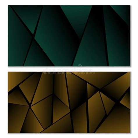 Abstract Polygonal Pattern Set Of Two Dark Gradient Polygonal Backgrounds Background Design