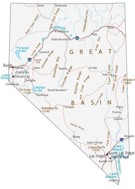 Map Of Nevada Rivers